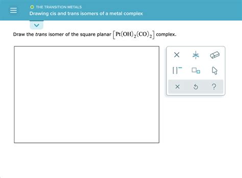 Solved O The Transition Metals Drawing Cis And Trans Isomers