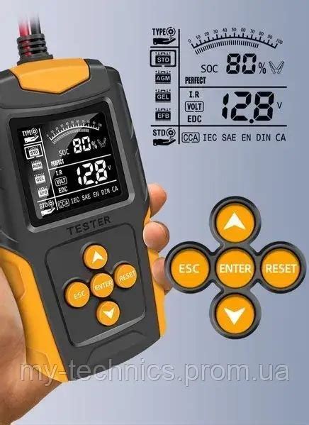 Foxsur Електронний тестер акумуляторів вилка навантаження 1224В Vrlagelagmefbstd Id