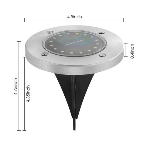 Solar Power Ground Light 16led Solar Disk Lamp Wat Grandado