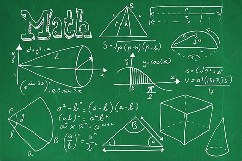 mathematical text overlaying a composite of geometric shapes photo