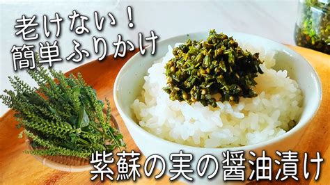 【紫蘇の実の醤油漬け】し その実 の爽やかな香りでご飯が最高！長期保存できる 簡単 健康 ふりかけ しそ の 実 の 漬物 Youtube