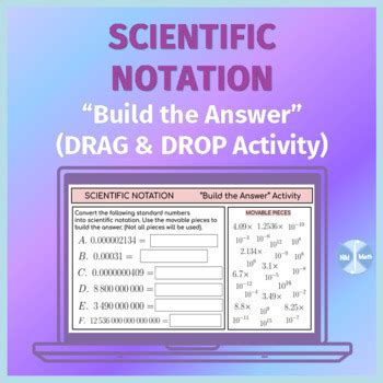 Scientific Notation Drag Drop Activity For Google Slides By Niki Math