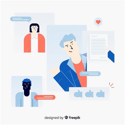 랜딩 페이지를위한 화상 회의 개념 무료 벡터