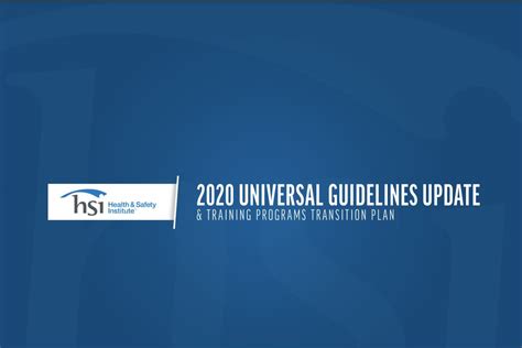Hsi G2020 Universal Guidelines Update Lifeforceusa Inc
