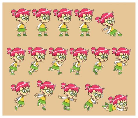 Eskimo Girl Game Sprites Vetor Premium