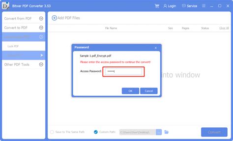 Step Add In The Encrypted PDF Files That You Want To Unlock Into The Window Remember To Key