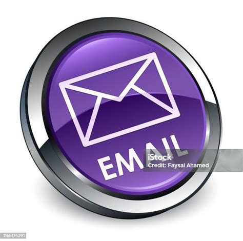 Tombol Email 3d Ungu Bulat Ilustrasi Stok Unduh Gambar Sekarang
