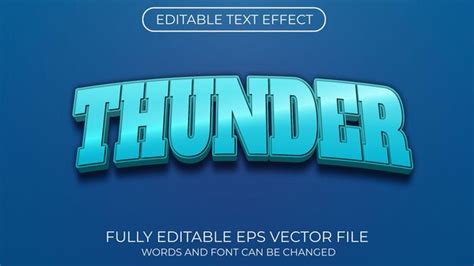 Premium Vector Thunder Text Effect