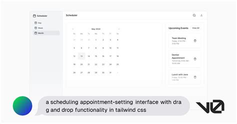 A Scheduling Appointment Setting Interface With Drag And Drop