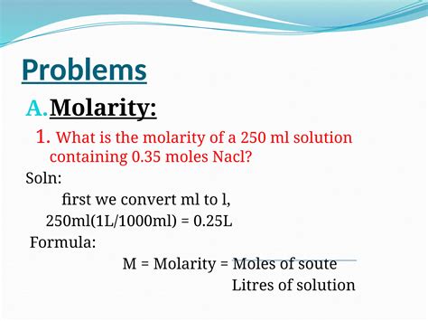 Molarity Molality And Normality Formula And Their Calculation Pptx