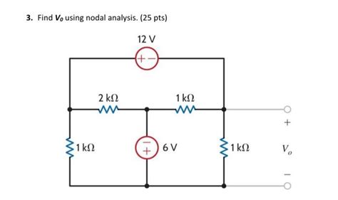 solved 3 find v0 using nodal analysis 25pts