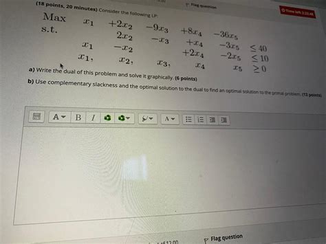 Solved 12 Points 15 Minutes Use The Concept Of Duality
