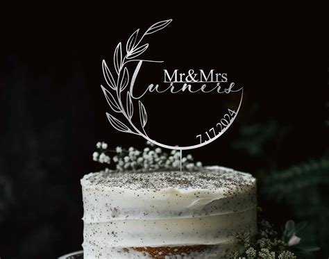 Gold Cake Topper For Wedding Personalized Cake Topper Rustic Etsy Artofit