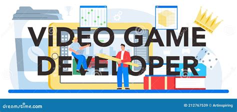 Video Game Developer Typographic Header Creative Process Stock Vector Illustration Of Program