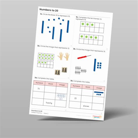 Year 2 Numbers To 20 Varied Fluency 1 Resource Classroom Secrets