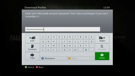 Password Always Incorrect When Signing Into Xbox Live For 360 Games On