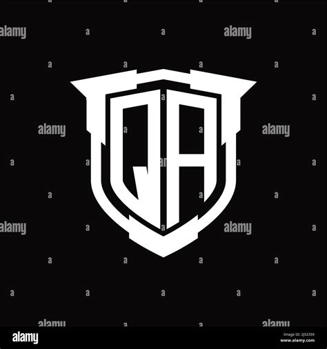 QA Logo Monogram Letter With Shield Shape Design Template Stock Vector Image Art Alamy