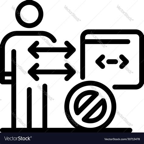 App Developer Icon Outline Style Royalty Free Vector Image