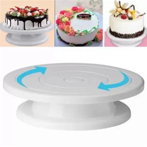 Пластмасова въртяща се на 360° 28 см стойка за торта Въртяща се маса Topsell Shop