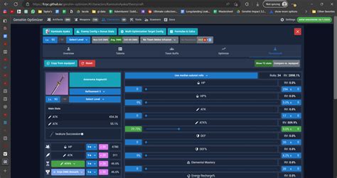 Minor Padding Issues · Issue 1007 · Frzyc Genshin Optimizer · Github