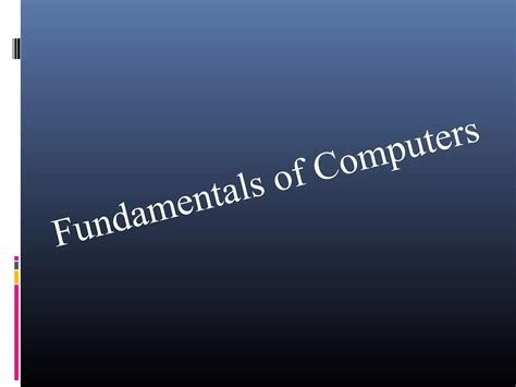 Fundamentals Of Computers Ppt