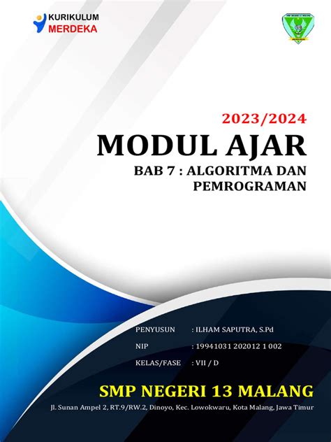 Modul Ajar Informatika Lm Algoritma Dan Pemrograman Pdf Karier