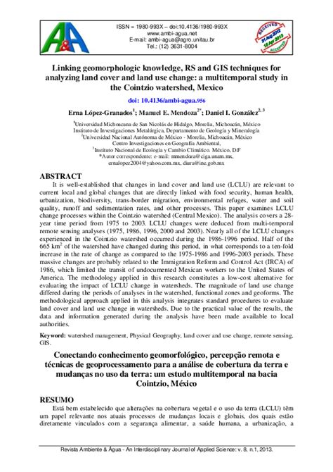 Pdf Linking Geomorphologic Knowledge Rs And Gis Techniques For