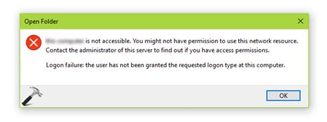 Fix The User Has Not Been Granted The Requested Logon Type At This Computer