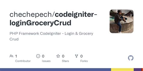 Github Chechepechcodeigniter Logingrocerycrud Php Framework Codeigniter Login And Grocery Crud