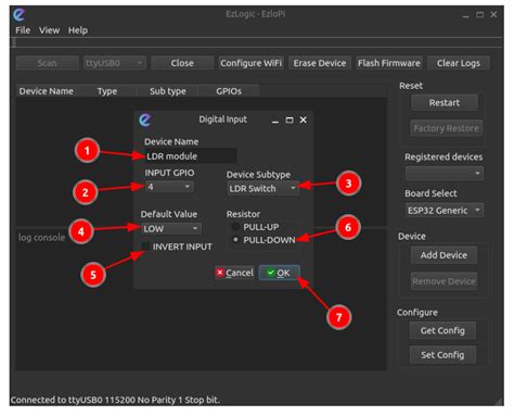 EzloPis LDR Digital Module Example Guide
