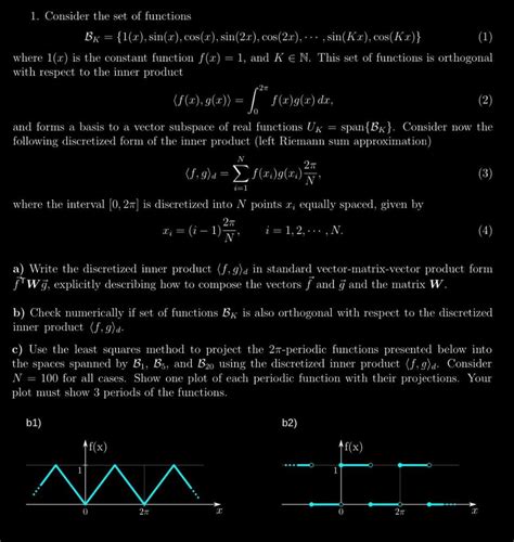 Consider The Set Of Functions Chegg