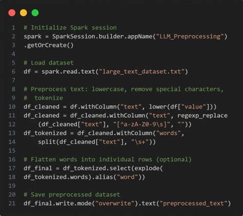 How Would You Use Apache Spark To Preprocess A Massive Text Dataset For