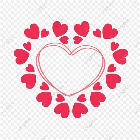 만화 손 으로 그린 분홍색 하트 일러스트 테두리 삽화 만화 손으로 그린 분홍 Png 일러스트 및 Psd 이미지 무료 다운로드 Pngtree