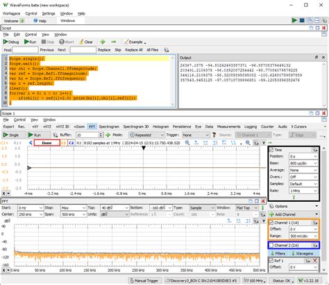 Exporting Fft Data Plot Test And Measurement Digilent Forum