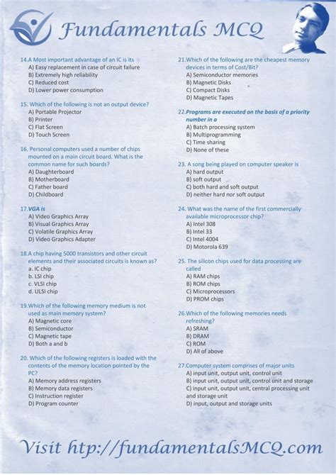 Computer Systems Mcq Pdf
