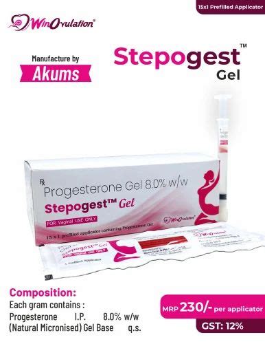 Natural Micronized Progesterone Ip 80 W W Gel At ₹ 230piece