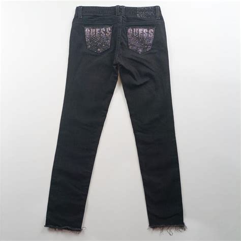 게스 여자 청바지 흑청 스판 슬림 여성 데님 사이즈2 헬로마켓