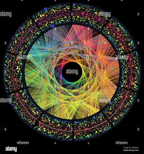 Pi Number Wheel Representation Illustration 2000 Digits Of Pi As A Path Traced By Links