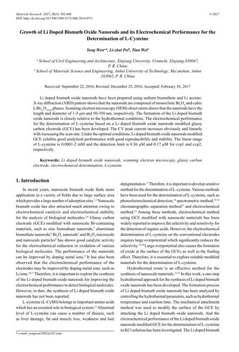 Pdf Growth Of Li Doped Bismuth Oxide Nanorods And Its Dokumentips