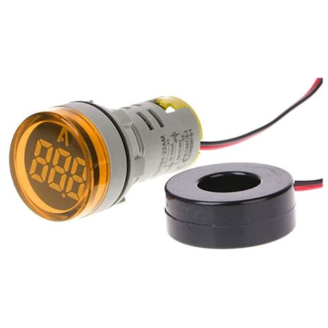 Ac 220v Digital Ampere Meter Display Ampermeter Monitor Current Indicator Signal Light Ammeter