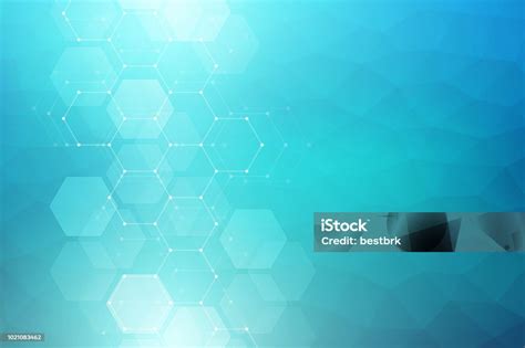 육각형에서 벡터 의료 배경입니다 현대 통신 의학 과학 및 디지털 기술에 대 한 디자인의 기하학적 요소 육각형 패턴 배경 화학 과학에 대한 스톡 벡터 아트 및 기타 이미지