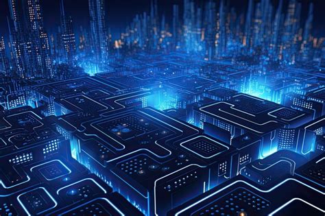 Premium Ai Image Circuit Board Technology Background 3d Rendering Toned Image
