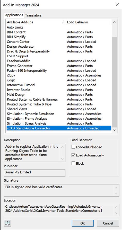 using xcad to create out of process stand alone applications