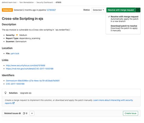 Index · Application Security · User · Help · Gitlab