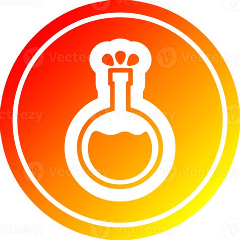 Science Experiment Circular Icon With Warm Gradient Finish 45134104 Png