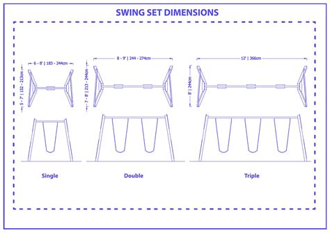 What Are The Swing Set Dimensions With Drawings Homenish