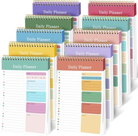 Amazon Com EOOUT 10 Pack To Do List Notepad Daily To Do List Notebook 5 X 8 Daily Planner 30