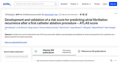 Development And Validation Of A Risk Score For Predicting Atrial Fibrillation Recurrence After A