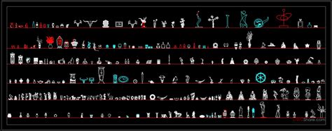 18 Accessories AutoCAD Blocks Free Download