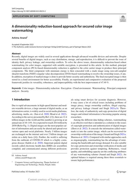 A Dimensionality Reduction Based Approach For Secured Color Image Watermarking